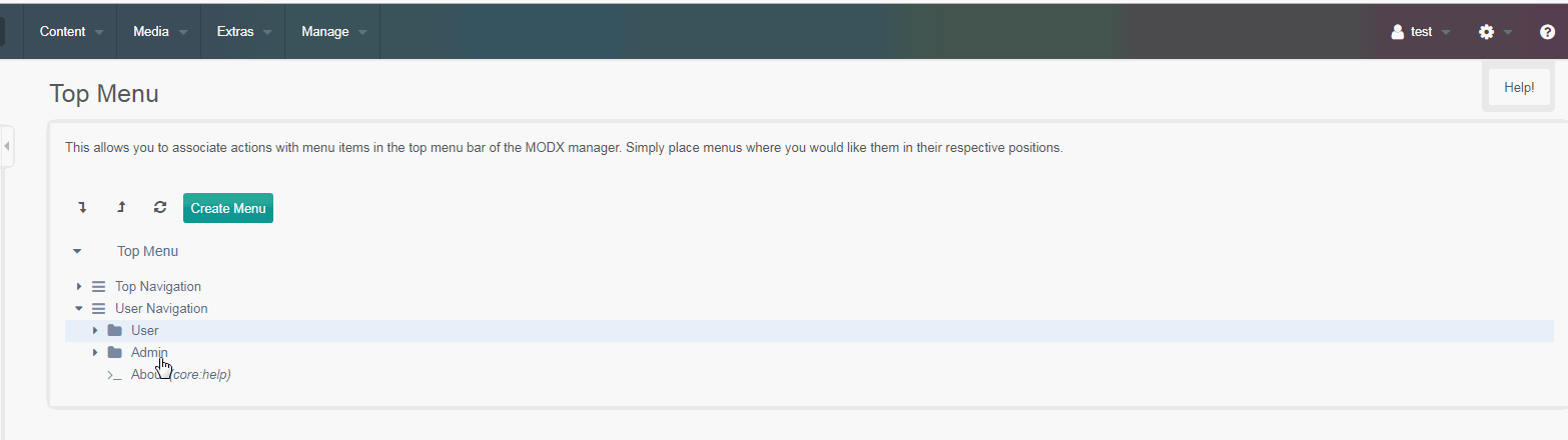 Incorrect behavior of the menu tree in the "Menu" section · Issue #14521 · modxcms/revolution ...