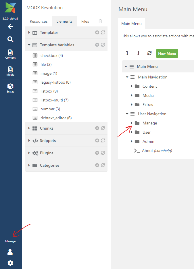 Incorrect behavior of the menu tree in the "Menu" section · Issue #14521 · modxcms/revolution ...