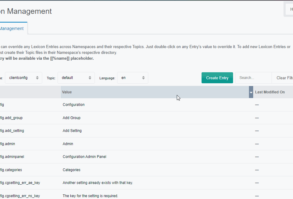 The form for creating a lexicon entry does not work correctly · Issue #15223 · modxcms ...