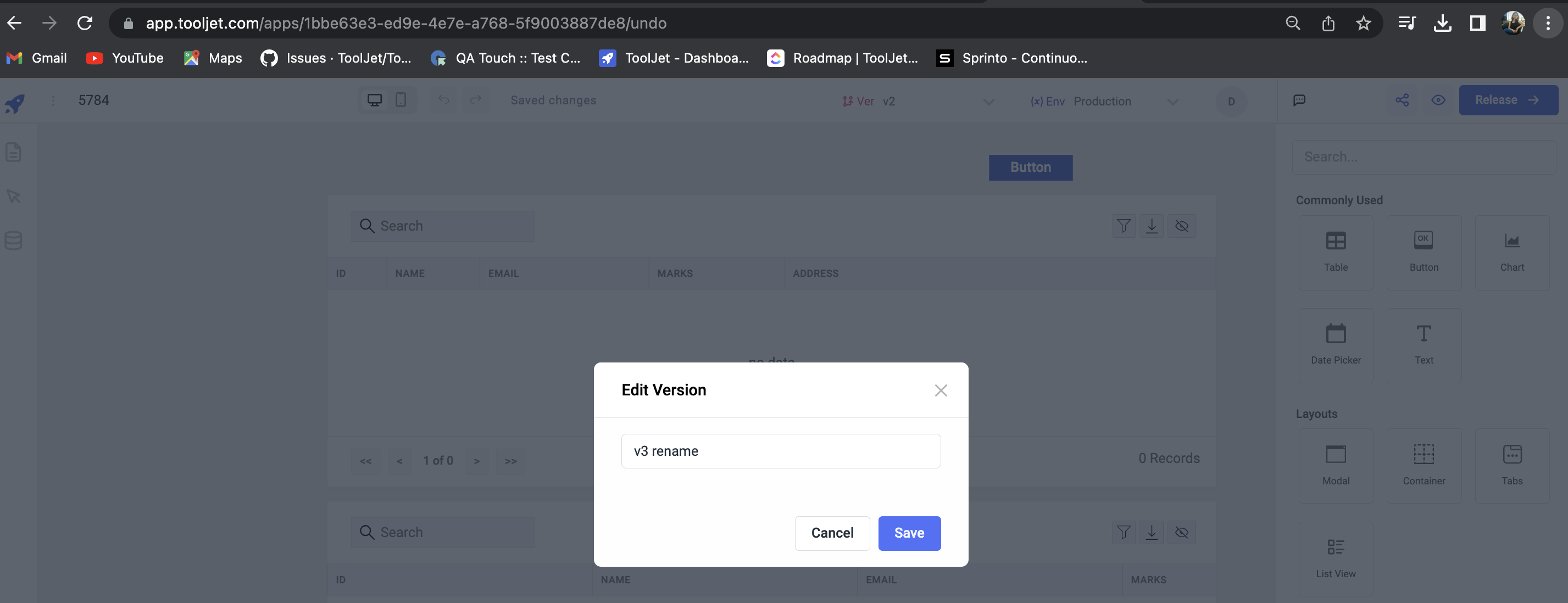 Versioning related observations · Issue #5869 · ToolJet/ToolJet · GitHub