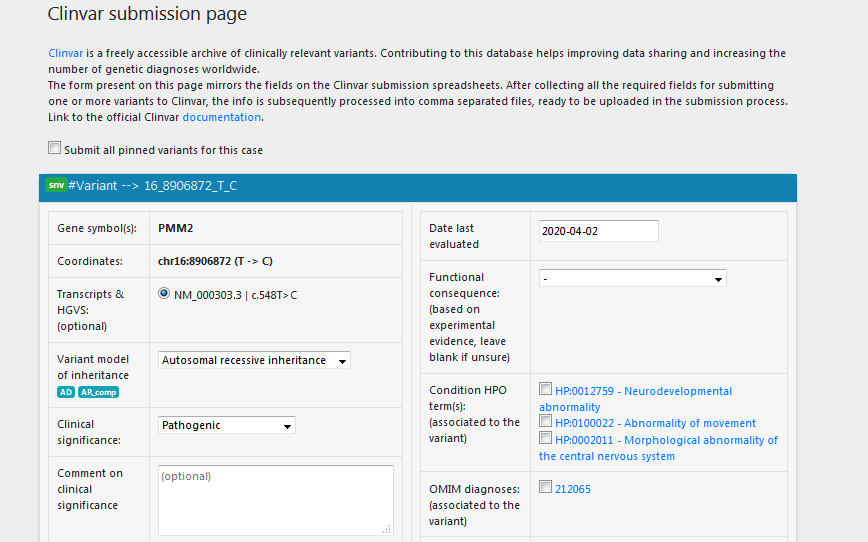 Clinvar Variant Identifier Box · Issue 1853 · Clinical Genomicsscout · Github