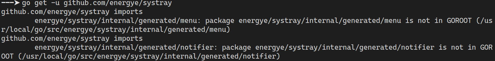 没办法安装啊 · Issue #1 · energye/systray · GitHub