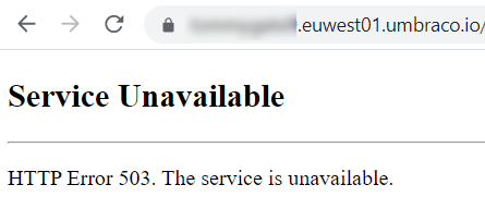 Umbraco 9 - "The service is unavailable." after deploying changes including .uda files · Issue ...