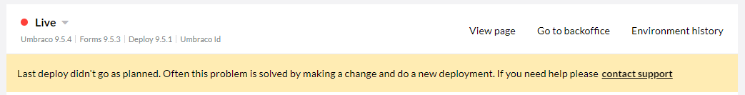 Add a simple way to clear yellow "Last deploy didn't go as planned." errors from Portal · Issue ...