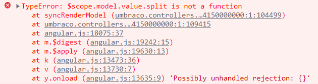 MNTP Console Error: '$scope.model.value.split is not a function" · Issue #13710 · umbraco ...