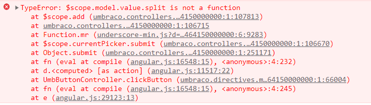 Mntp Console Error Scopemodelvaluesplit Is Not A Function · Issue 13710 · Umbraco
