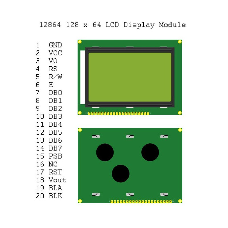 Guide me to use 128x64 Monochrome LCD with u8g2 lib. · Issue #162 ...