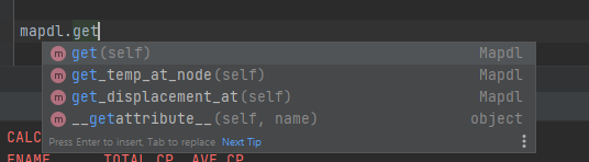Implement the APDL *GET shortcuts in PyMAPDL · Issue #504 · ansys/pymapdl · GitHub