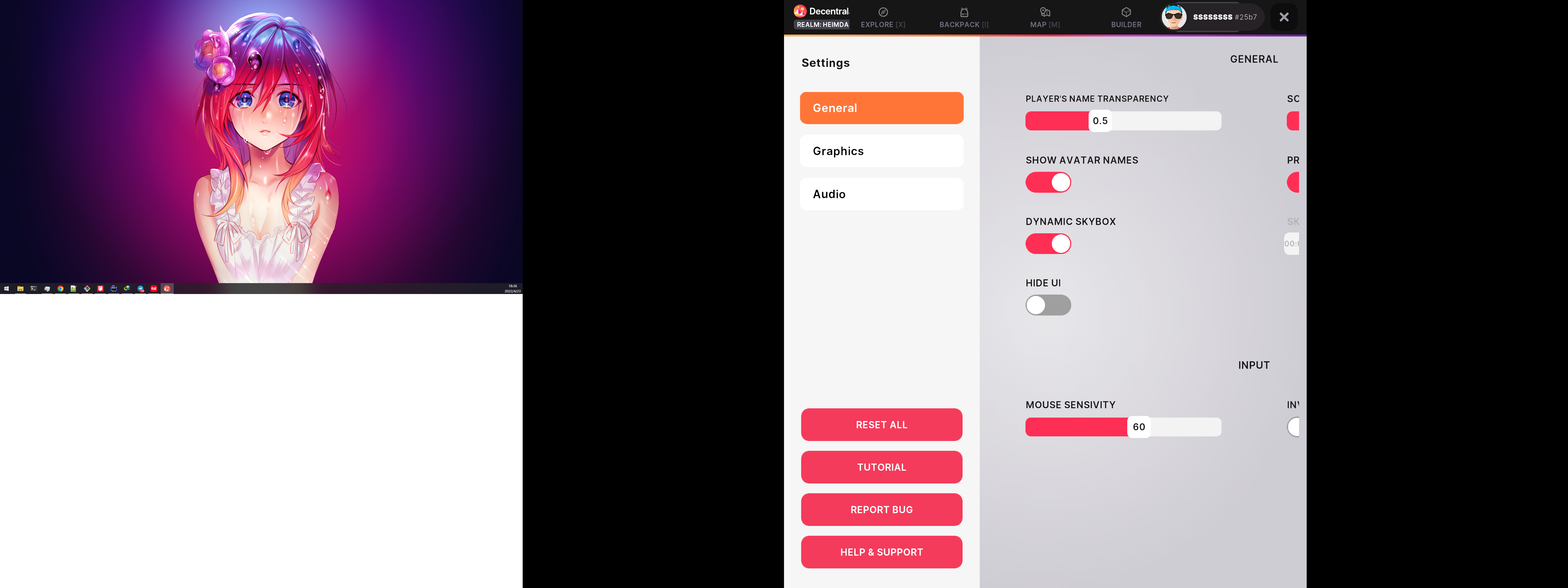 Half Visible On A 4K Display Issue 255 Decentraland explorer