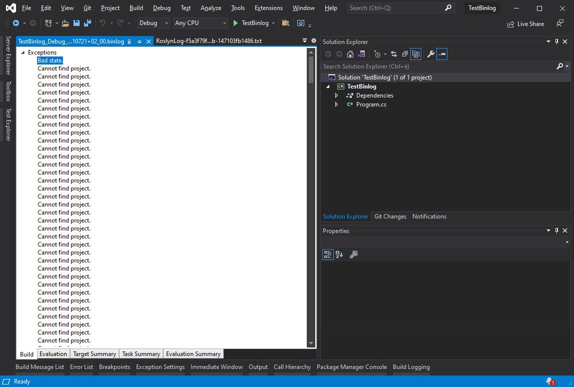 Bad State Exception · Issue #388 · dotnet/project-system-tools · GitHub