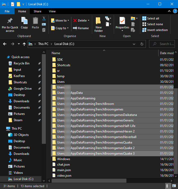 AppData folders populate incorrectly on Windows · Issue #2906 · TrenchBroom/TrenchBroom · GitHub