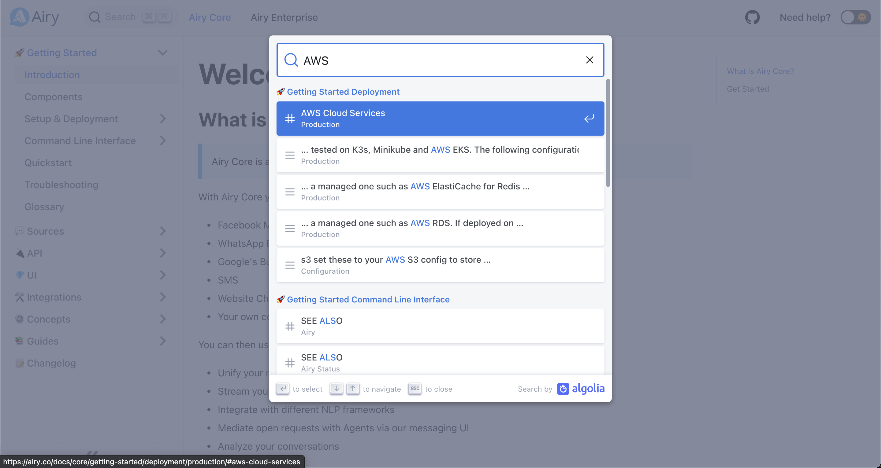 Docs Search broken (shows old docs, probably needs to be re-indexed) · Issue #1437 · airyhq/airy ...