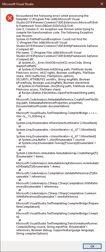 Error in generate database from model using EF6 tools · Issue #917 · dotnet/ef6 · GitHub