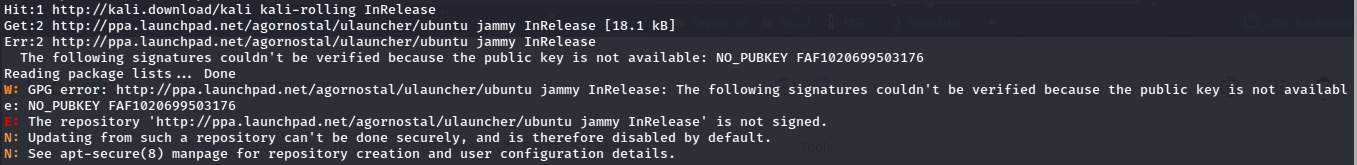 Public Key not available error During installation · Ulauncher Ulauncher · Discussion #1201 · GitHub