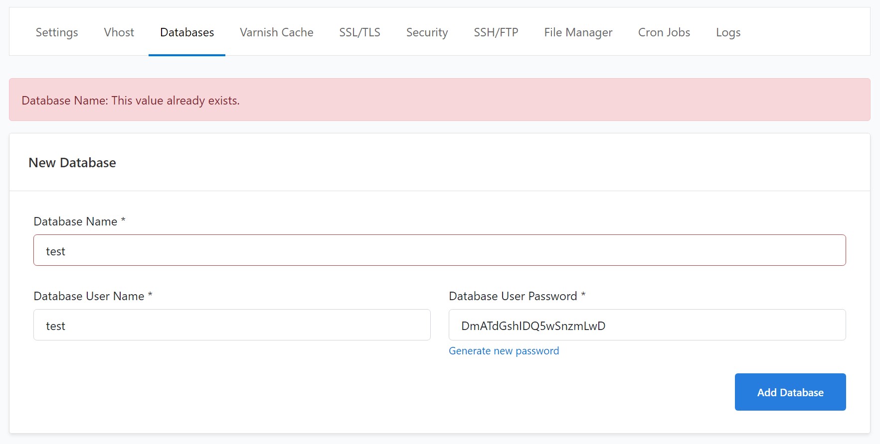 DB Creation · Issue #256 · cloudpanel-io/cloudpanel-ce · GitHub