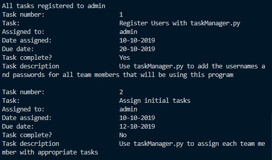 GitHub - ChrisTheFish96/Task-manager: A program with a login portion to ...