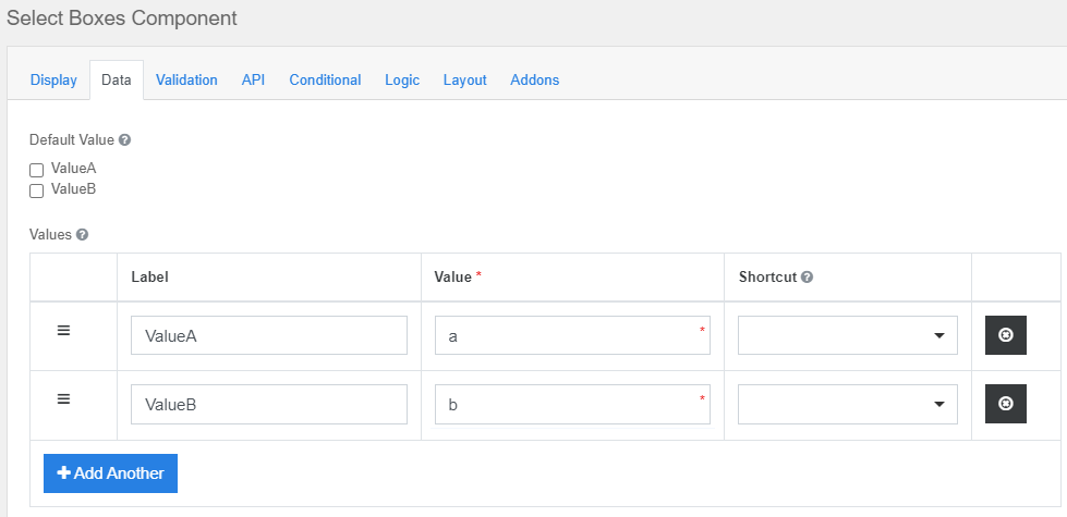 [BUG] The generated shema for the defaultValue of a Select Boxes ...