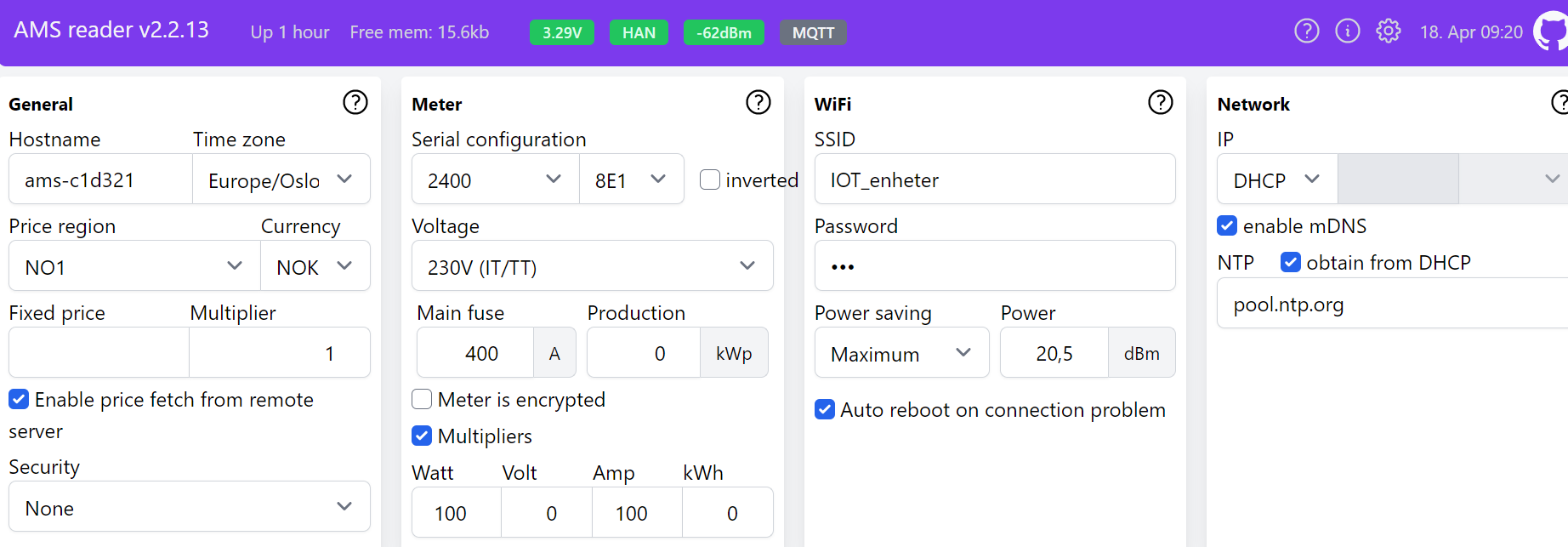 Wrong accumulated values of consumption · Issue #528 · UtilitechAS/amsreader-firmware · GitHub