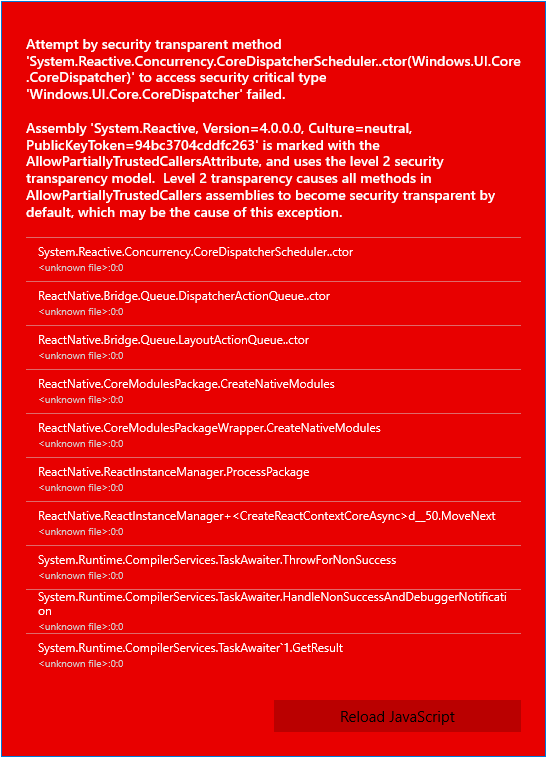 Various errors while trying to run Windows app · Issue #1011 · microsoft/reactxp · GitHub