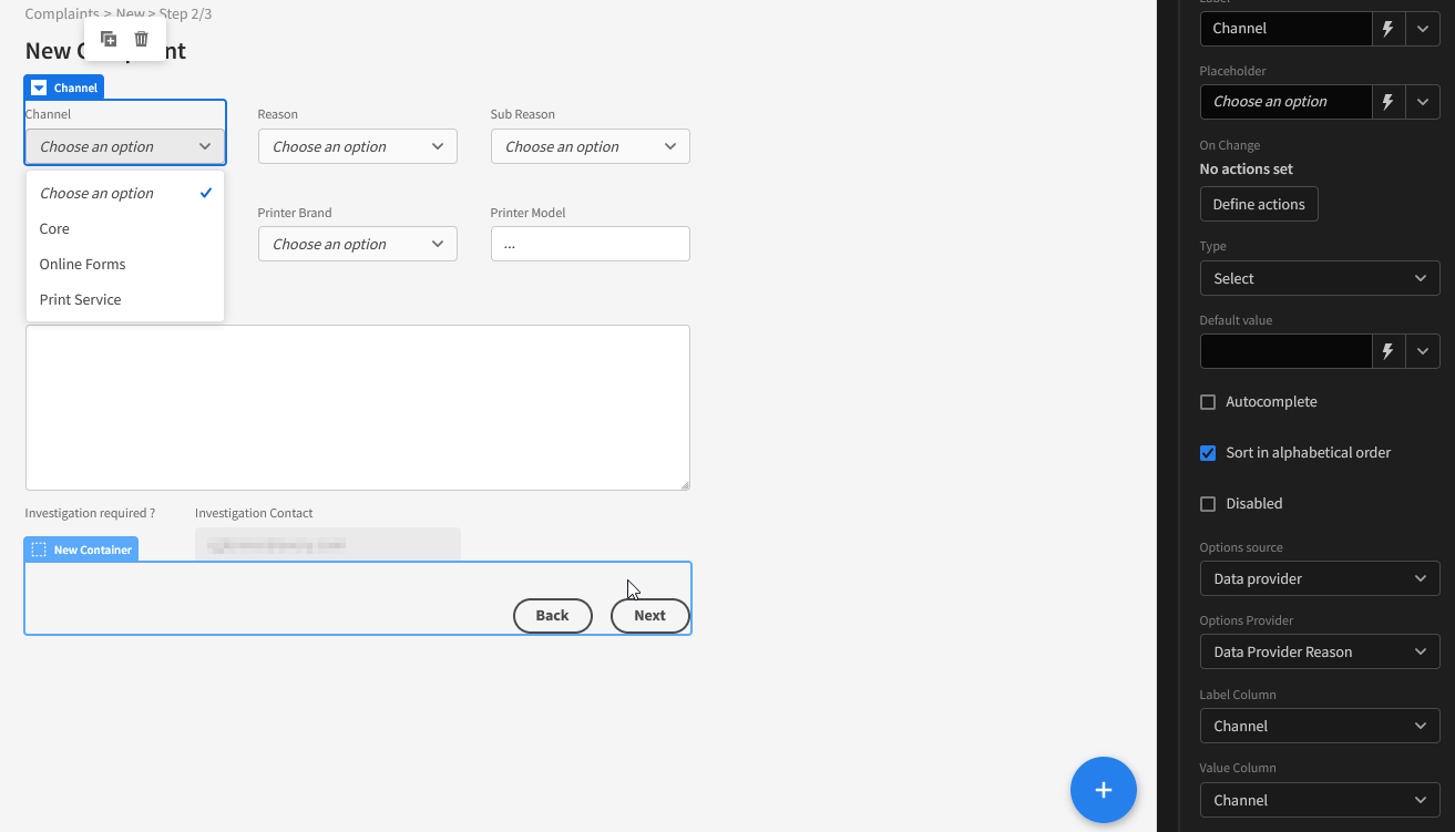 Take over form option picker values of table A in table B without relation fields · Budibase ...