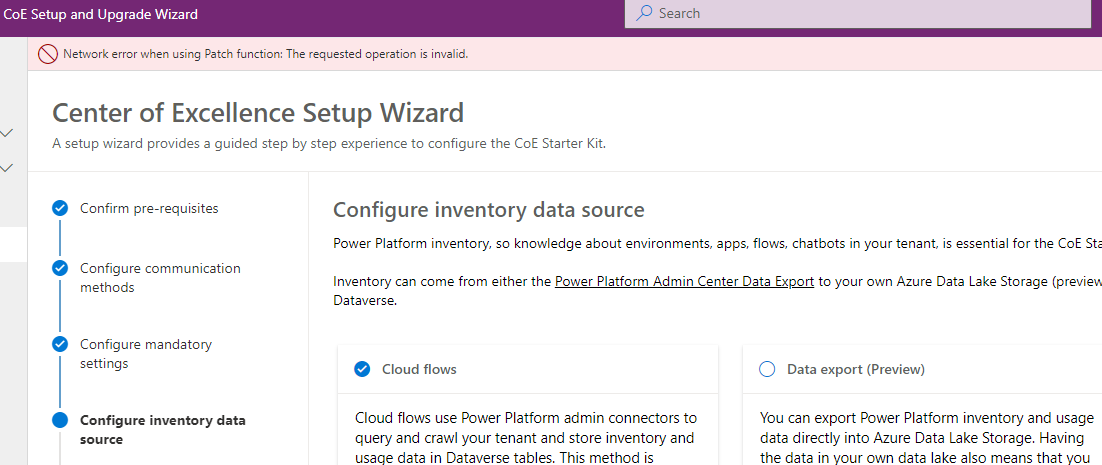 [CoE Starter Kit - QUESTION] Set up wizard, no flow progress · Issue ...