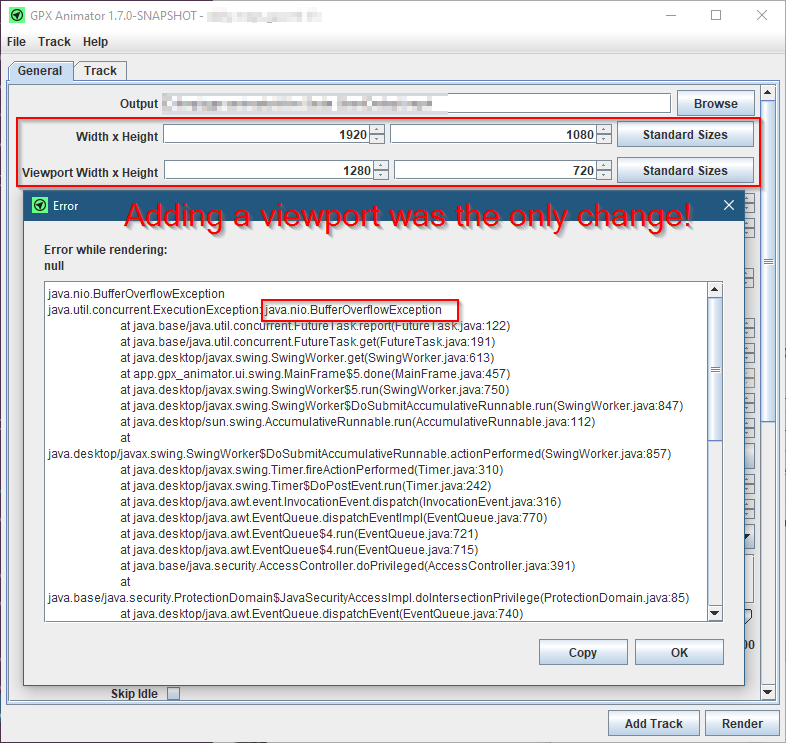 Bufferoverflowexception When Creating Video Files · Issue 311 · Gpx Animatorgpx Animator · Github
