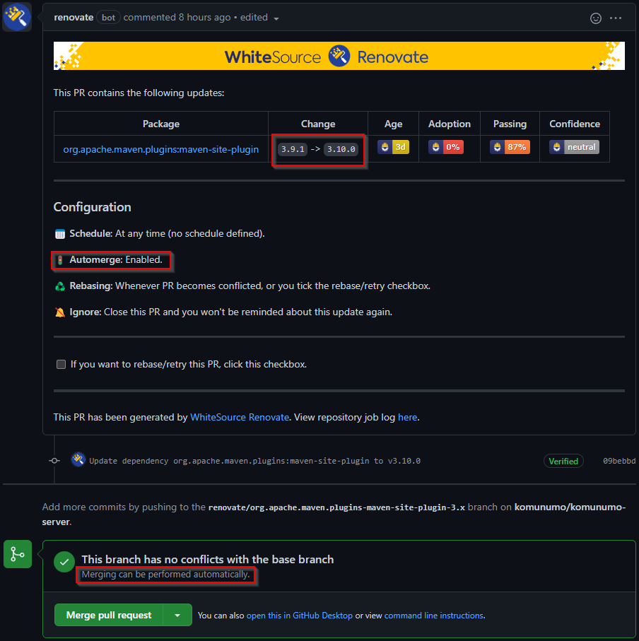 Automerge is not working with config copied from docs · renovatebot renovate · Discussion #13273 ...