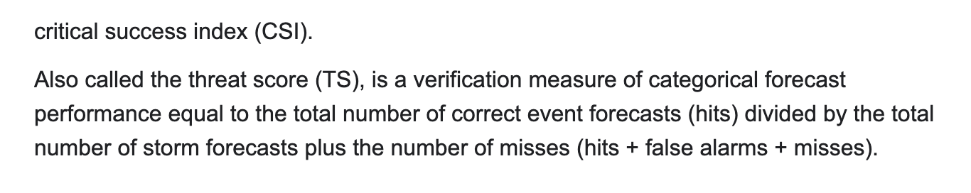Add Critical Success Index to Torchmetrics · Issue #1509 · Lightning-AI/torchmetrics · GitHub