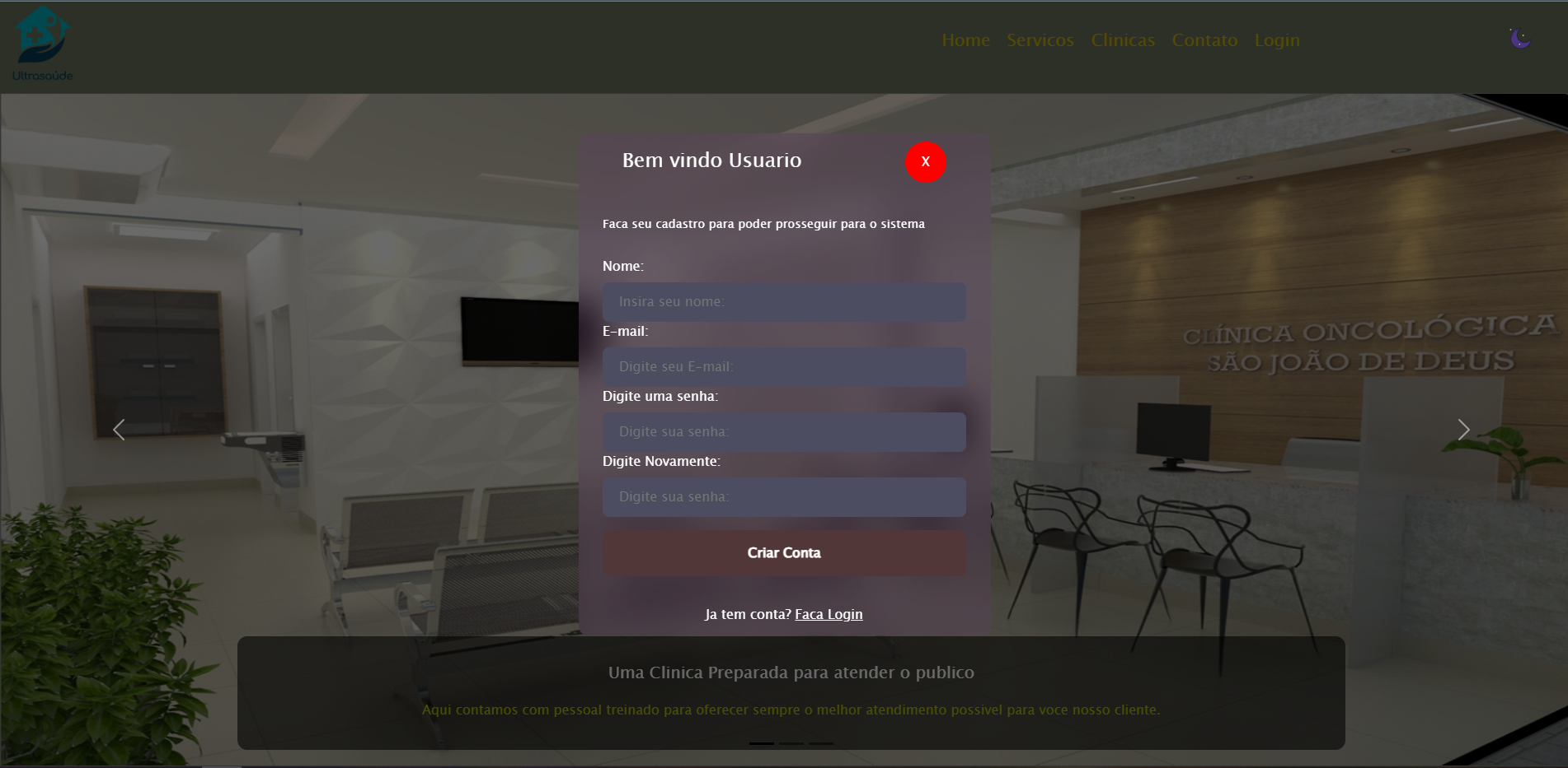 GitHub - DavidBrito32/sistema-web-para-clinica: Desenvolvimento de uma interface com site e ...