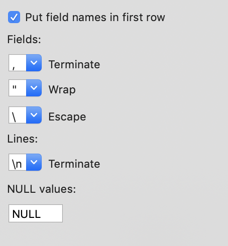 Incorrectly labelled delimiter field in csv/xml export popup · Issue ...