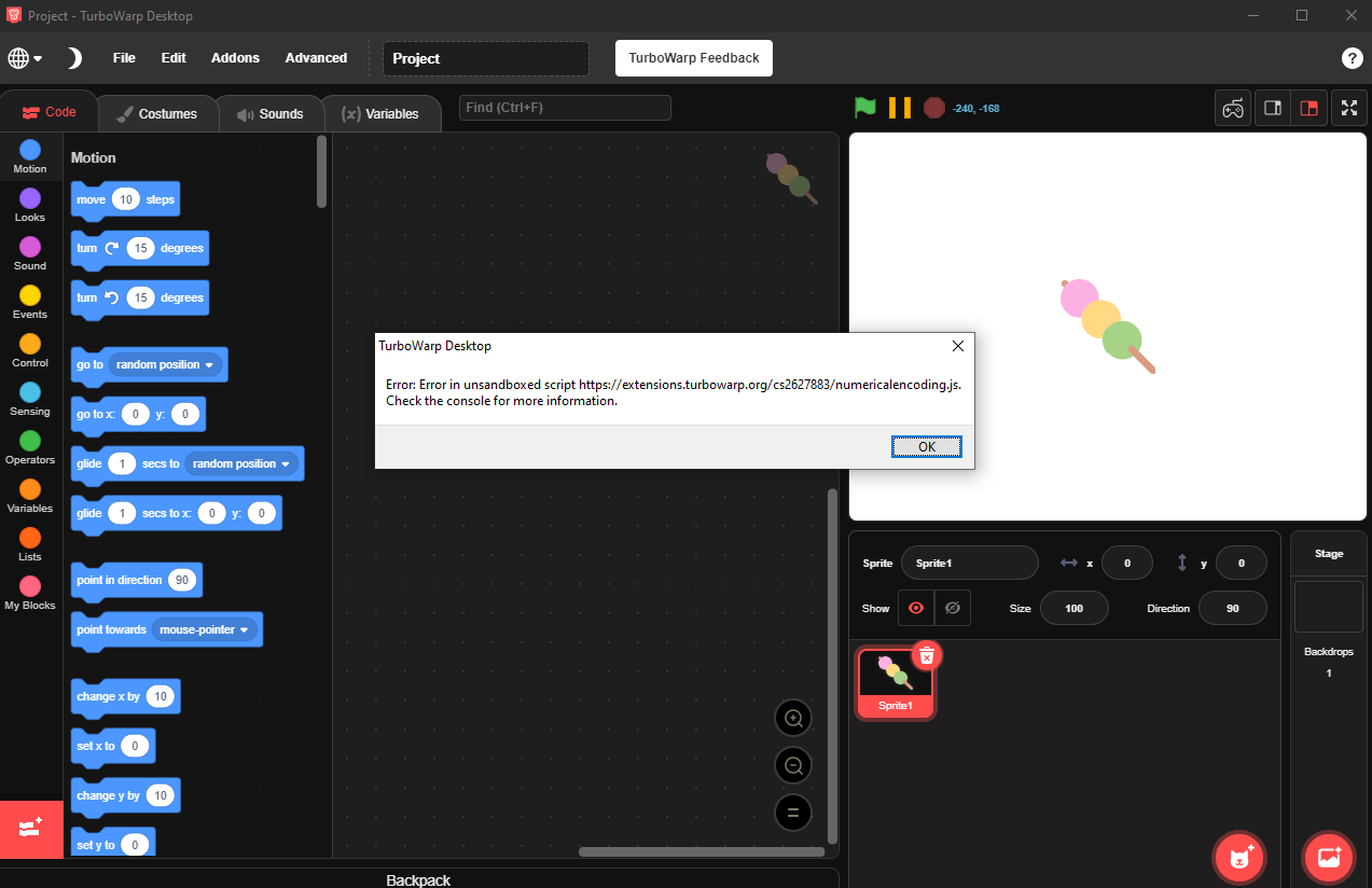 Turbowarp extensions not working in desktop download version · Issue #595 · TurboWarp/desktop ...