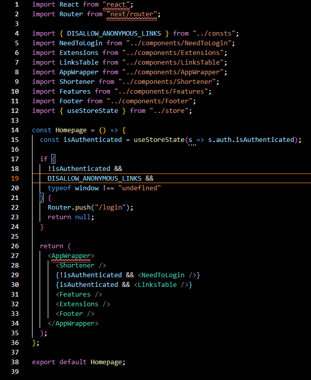 Indextsx Homepage Redirecting To Login When Disallowanonymouslinks Is Enabled · Issue 685