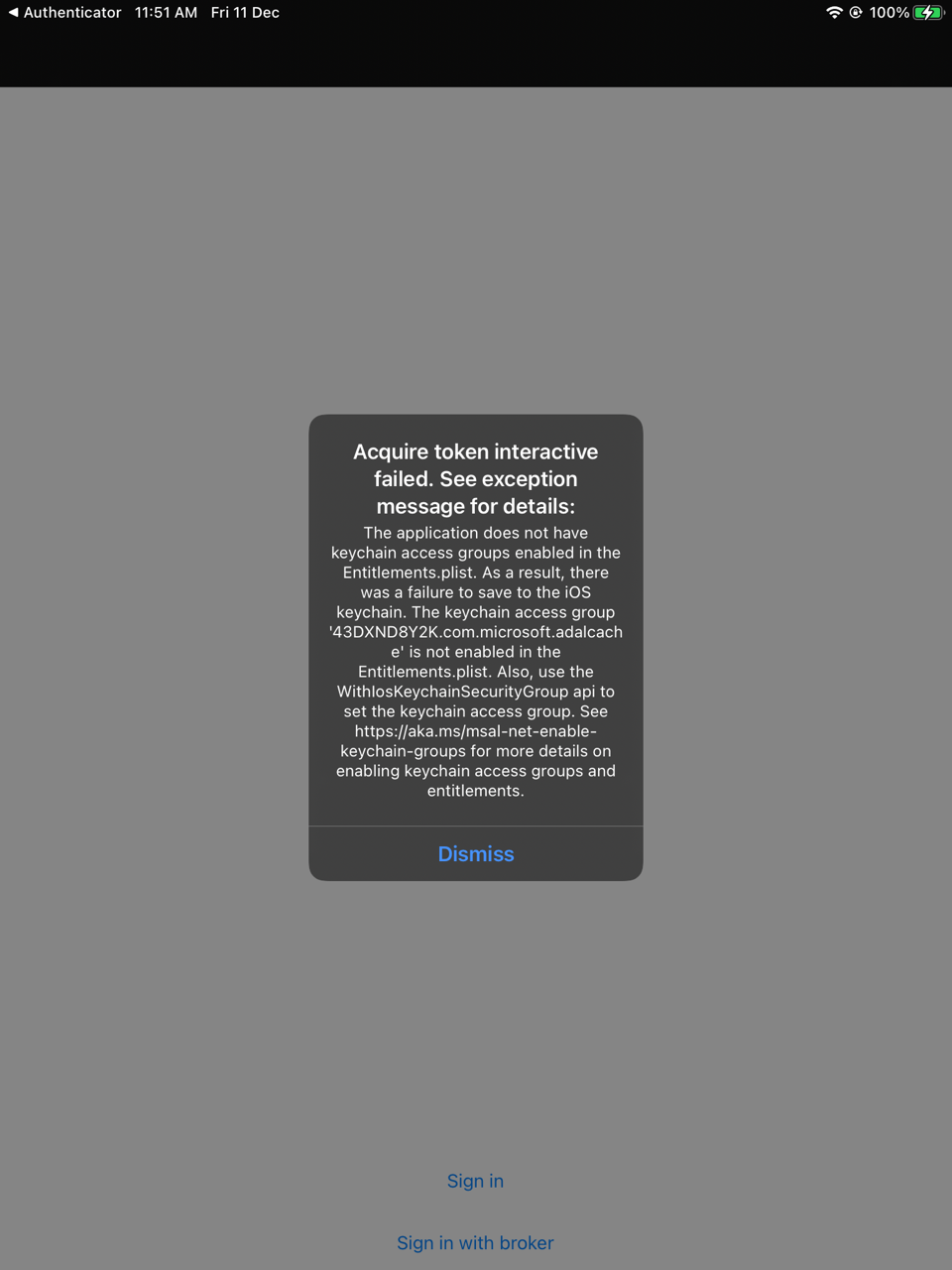 Application does not have keychain access groups enabled in the entitlements.plist · Issue #157 ...