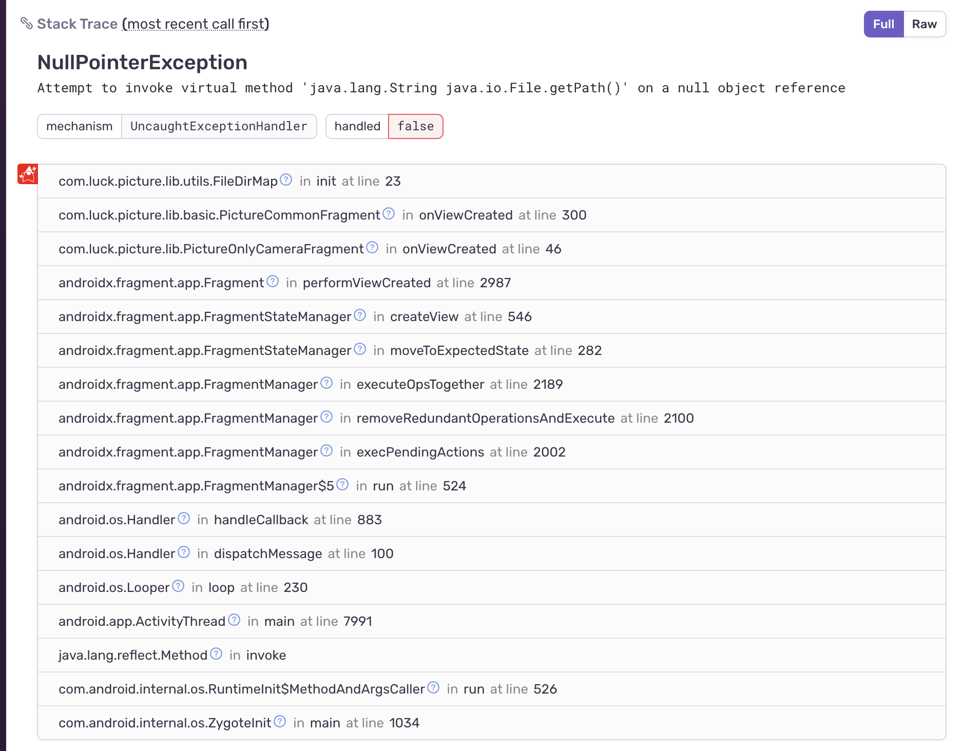 NullPointerException com.luck.picture.lib.utils.FileDirMap in init · Issue #2688 · LuckSiege ...