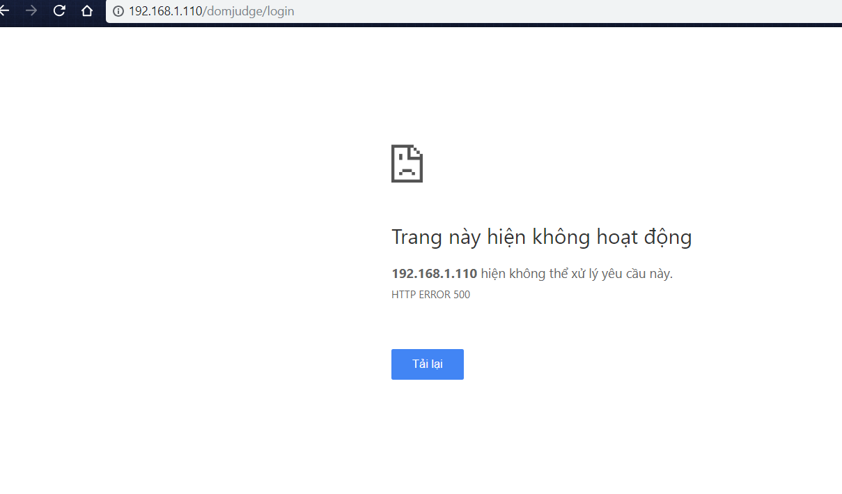 Login page return HTTP ERROR 500 · Issue #446 · DOMjudge/domjudge · GitHub