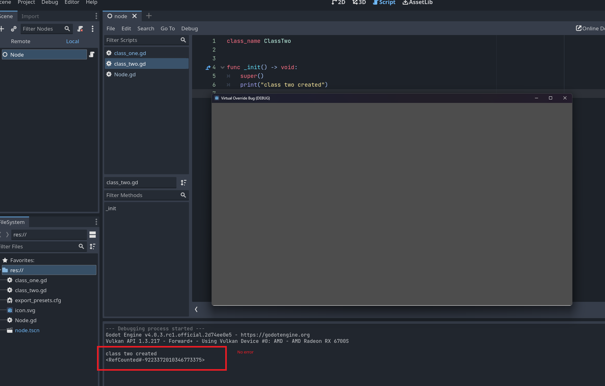 super() causing script error when overriding _init() on the child class and not the parent in ...