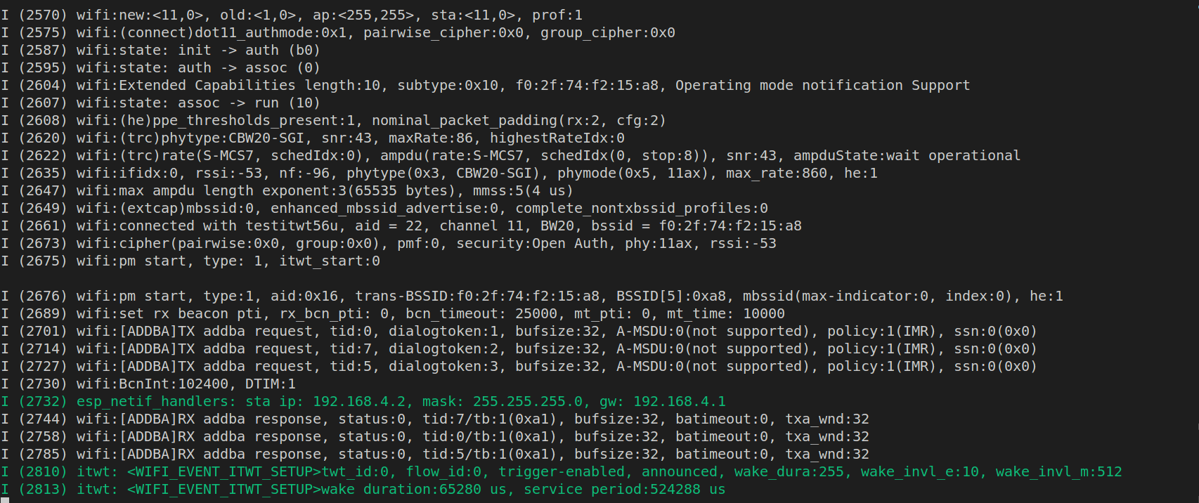 Esp32c6wifi 6 Itwt Example Stops After Twt Setup Attempt Idfgh 10557
