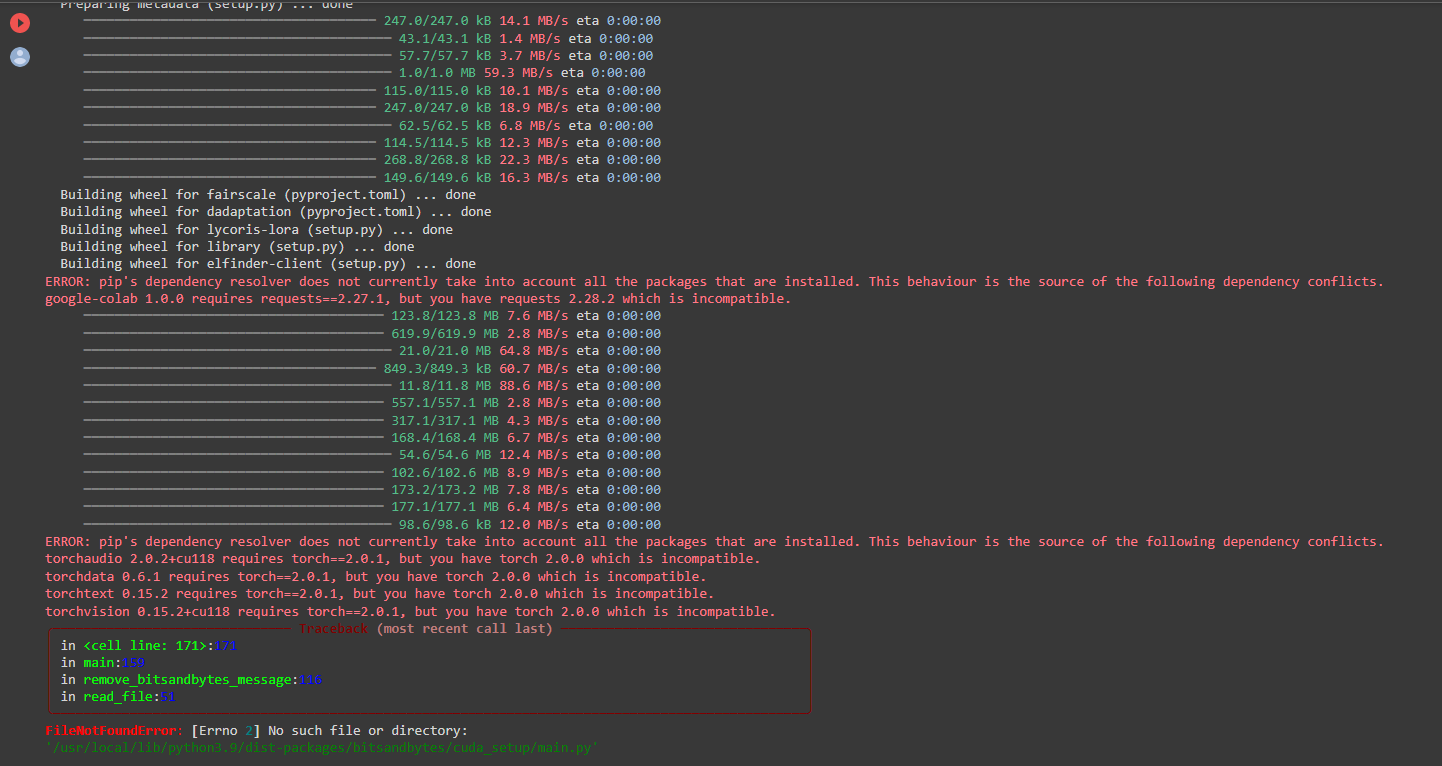 Error Pips Dependency · Issue 229 · Linaqrufkohya Trainer · Github 