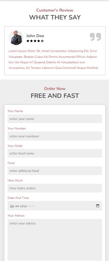 GitHub - fancybrackets/Responsive-Food-Order-Website: Responsive food ...