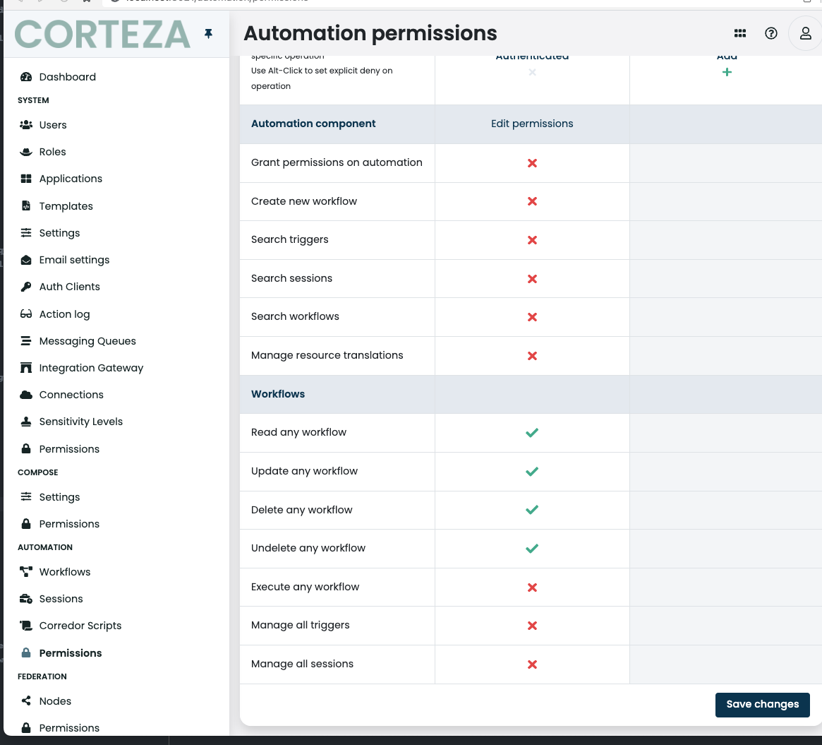 When I try to set authentication role permissions, they et reset upon server restart · Issue ...