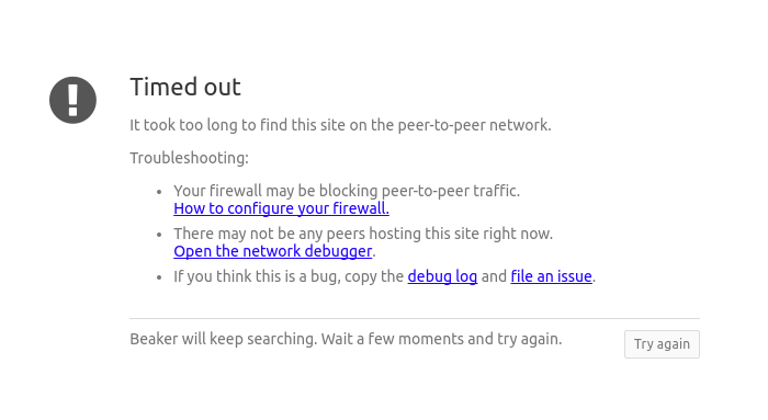 dat://beakerbrowser.com/ does not work · Issue #1129 · beakerbrowser/beaker · GitHub