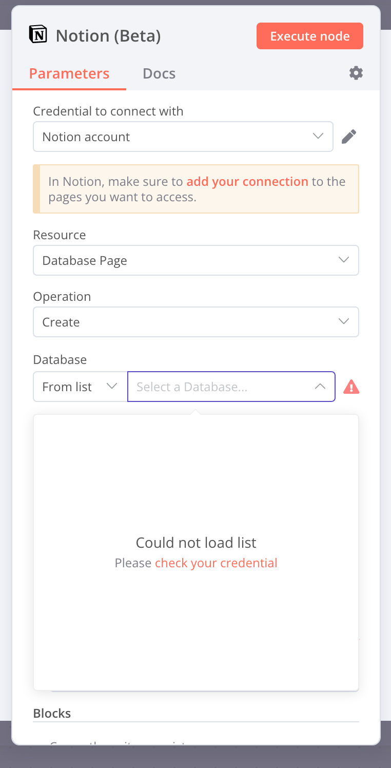 n8n throws http 500, when trying to select notion database from list for Notion Node · Issue ...
