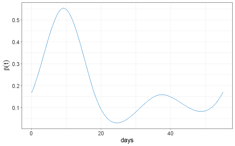 How to add the exp(cubic spline) function to the deterministic model ...
