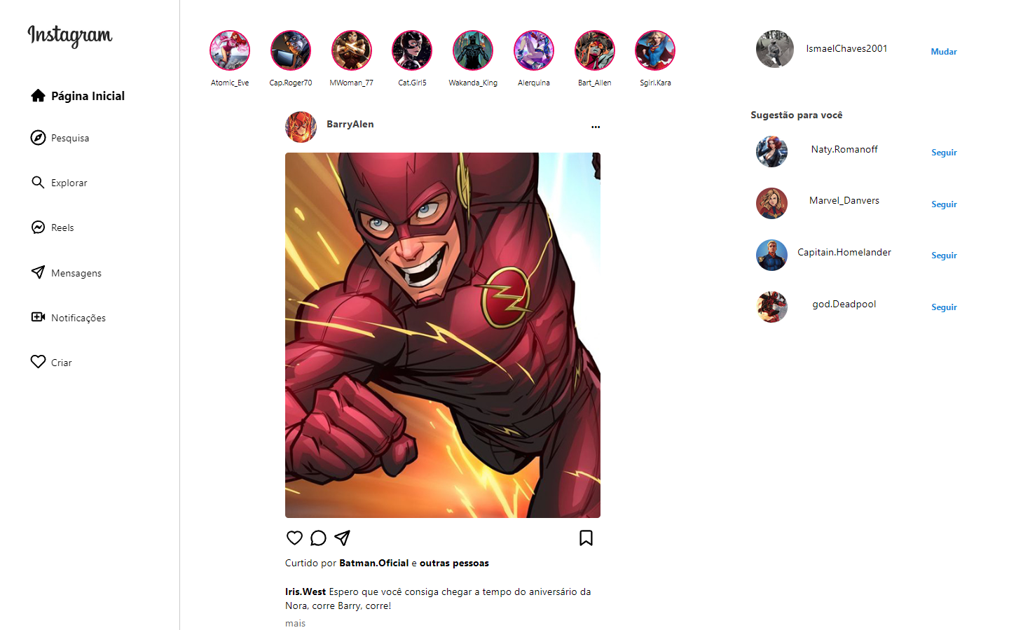 GitHub - Ismael-Oficial/Clone-Instagram: Projeto acadêmico com React.Js