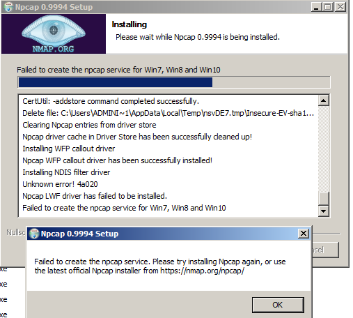 Npcap Bug Report - install failure on Windows Server 2008r2 (0.9994 and 0.9995) · Issue #222 ...