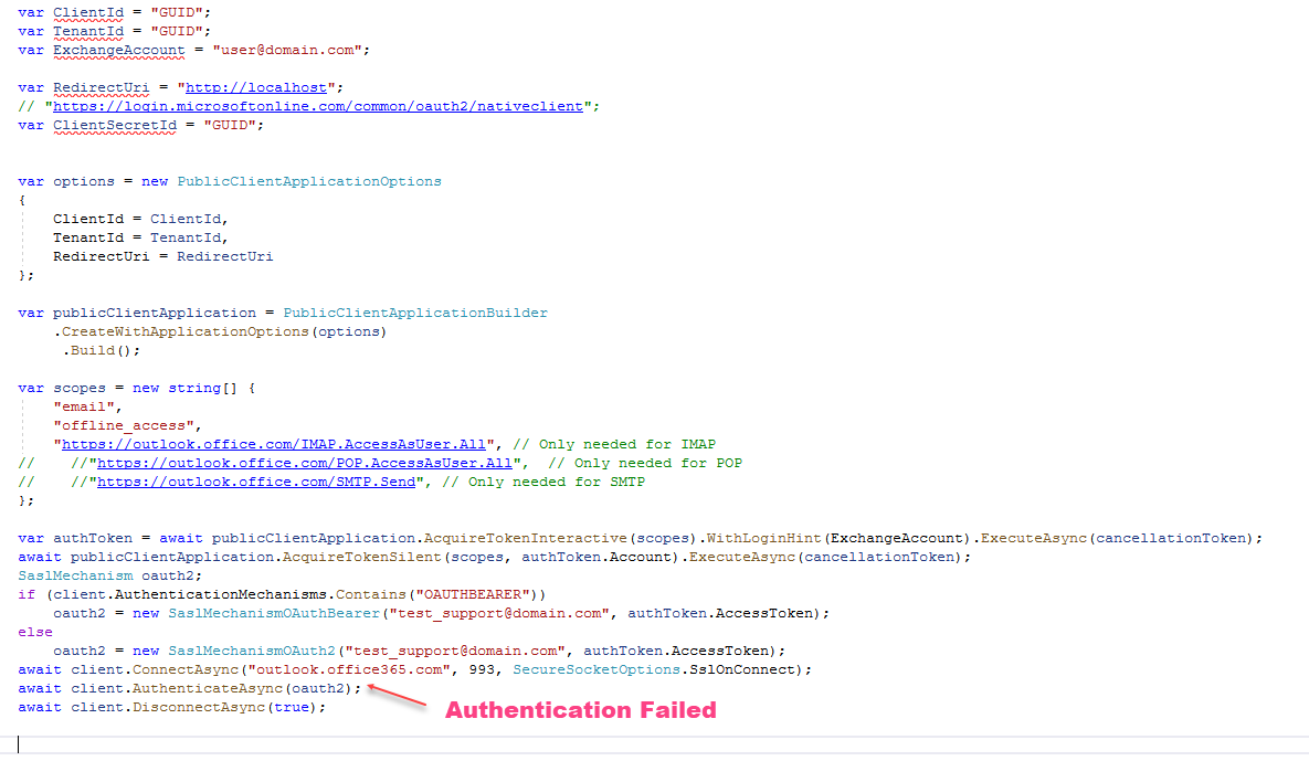 How can I implement service-to-service authentication with Office365 using the OAuth2 SASL ...