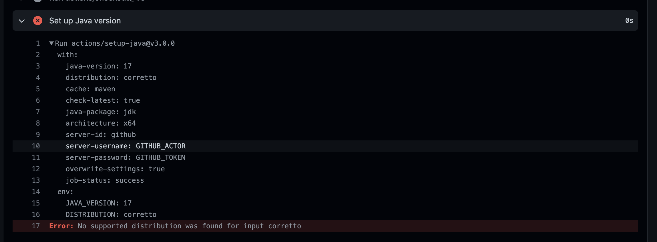 No supported distribution was found for input corretto · Issue #468 · actions/setup-java · GitHub