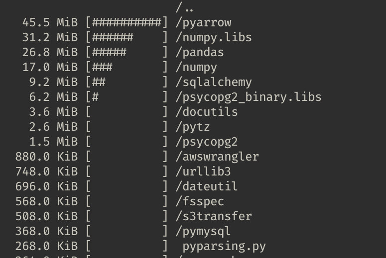 How Is The Lambda Layer Size Achieved · Issue 320 · Awsaws Sdk Pandas · Github