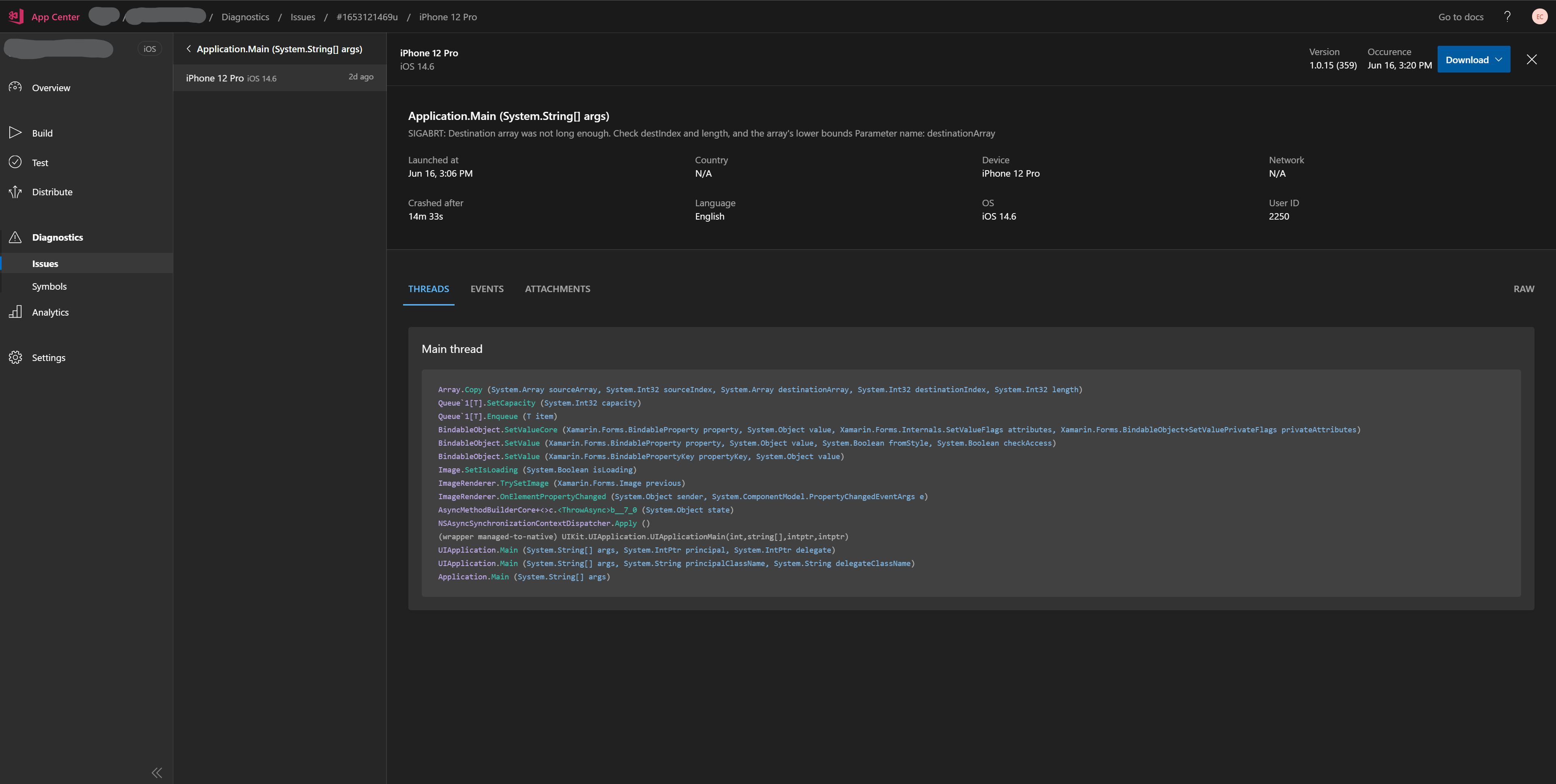 [Bug] ImageRender Destination array was not long enough. Check destIndex and length, and the ...