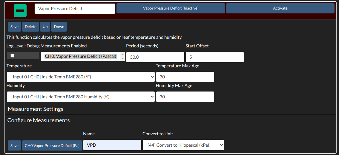 Can not setup VPD Function. Getting error 'measurement/unit not set' when it is set? · Issue ...